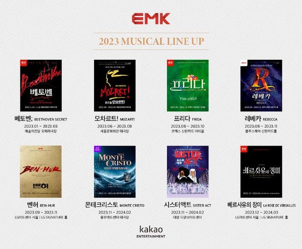 ‘베토벤’부터 ‘베르사유’까지…EMK, 2023년 뮤지컬 라인업 공개