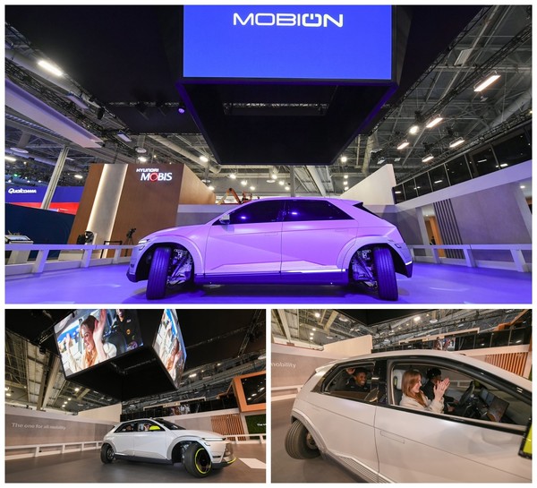 현대모비스, e코너시스템 탑재 실증차 '모비온' 첫 공개 [CES 2024]